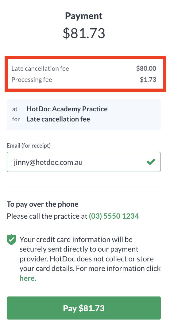 How to pay for an appointment using HotDoc – HotDoc Help